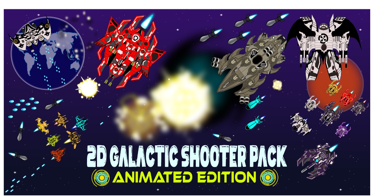 2d Galactic Shooter Pack: Animated Edition | 2D | Unity Asset Store