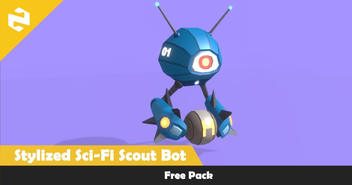 Free Stylized Sci-Fi Scout Bot | 3D Robots | Unity Asset Store