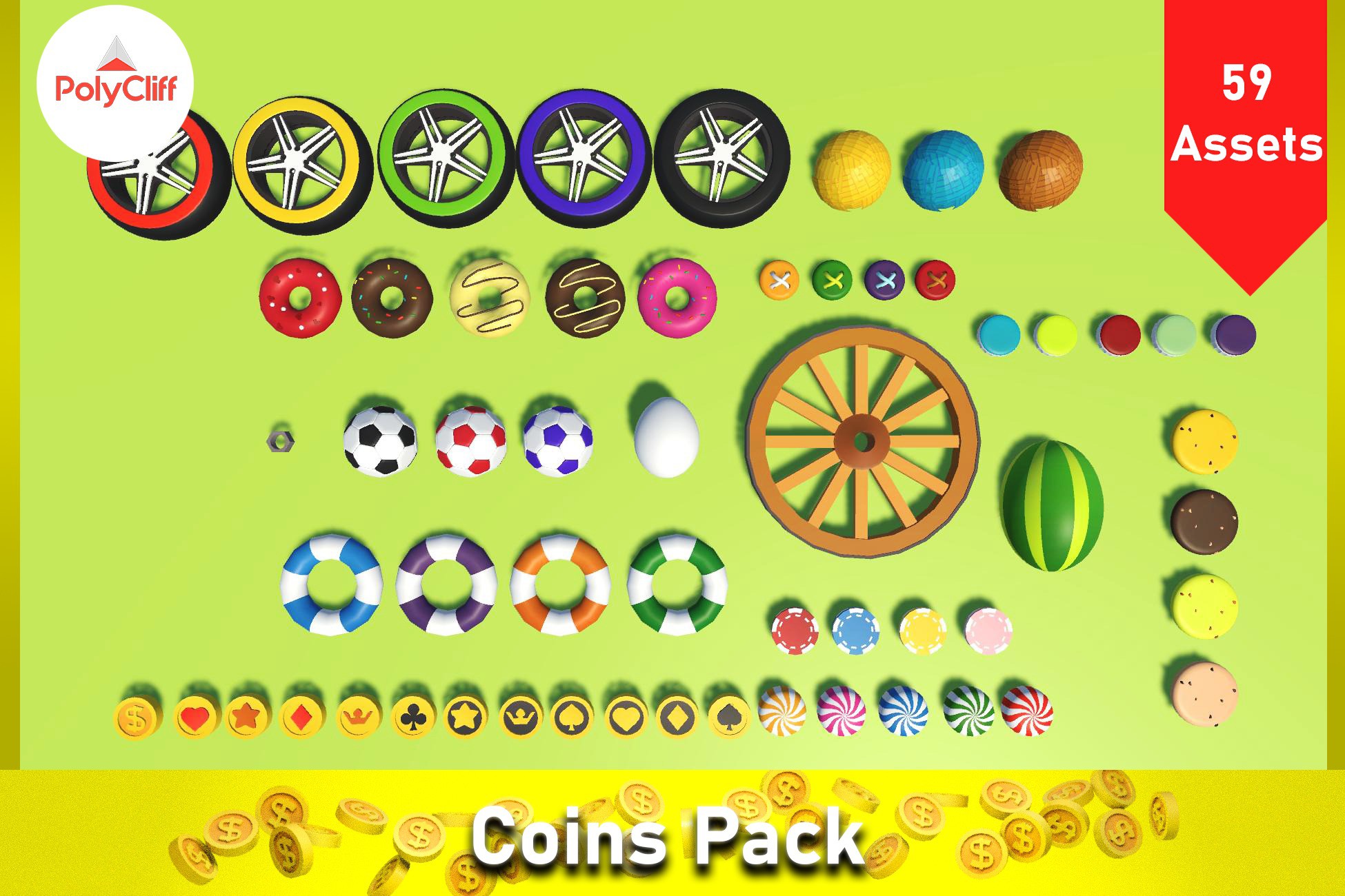 Coins Pack Polycliff | 3D Props | Unity Asset Store