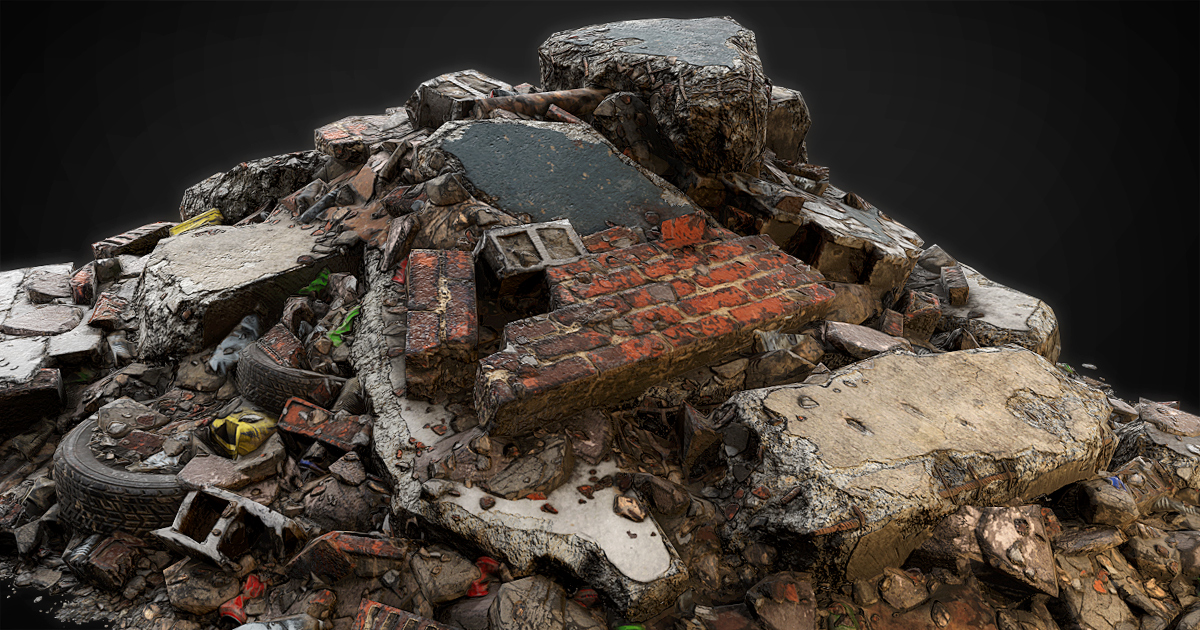 Rubble and Debris - Modular Set - Free Sample | 3D Exterior | Unity ...