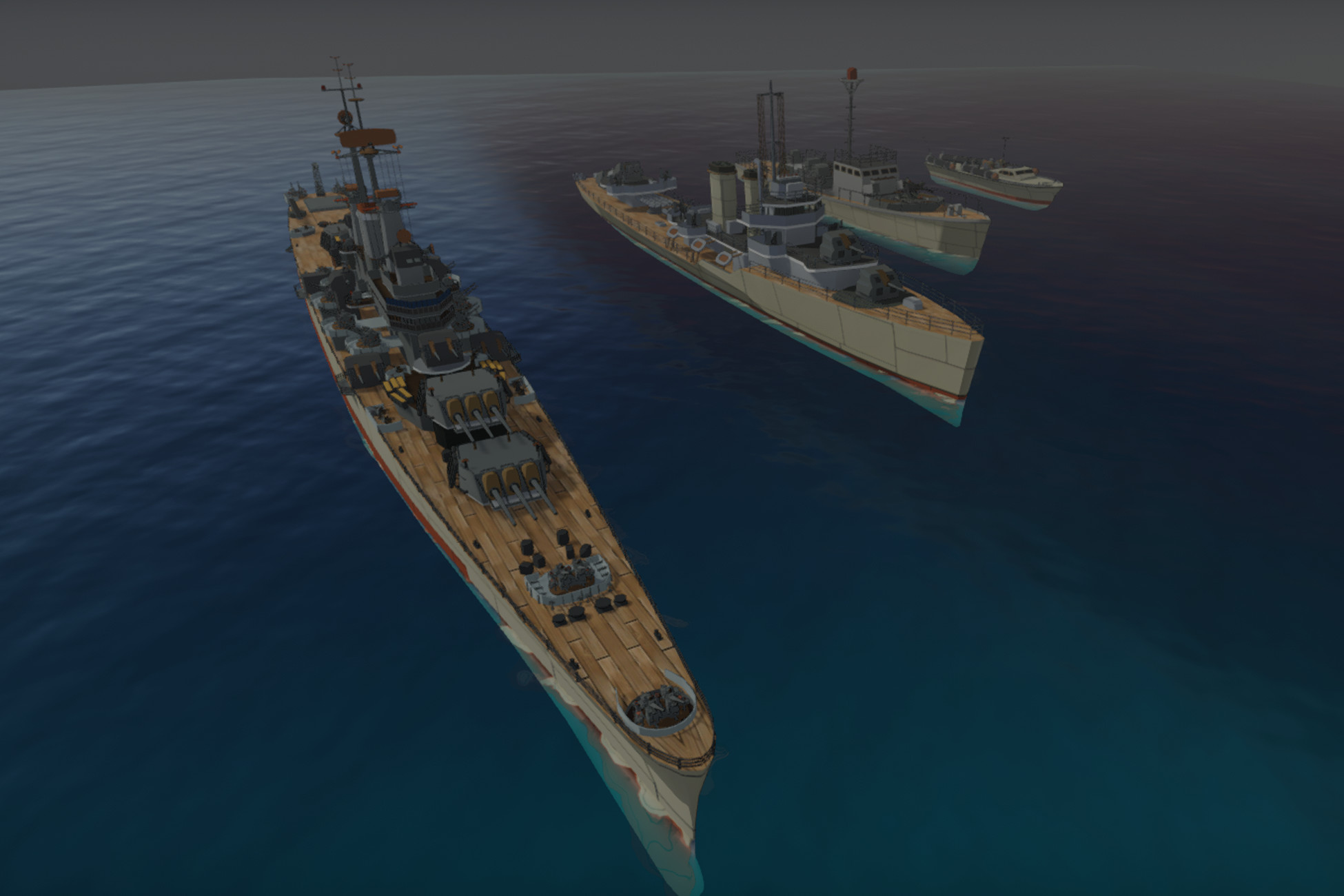 Stylized warships | 3D Sea | Unity Asset Store