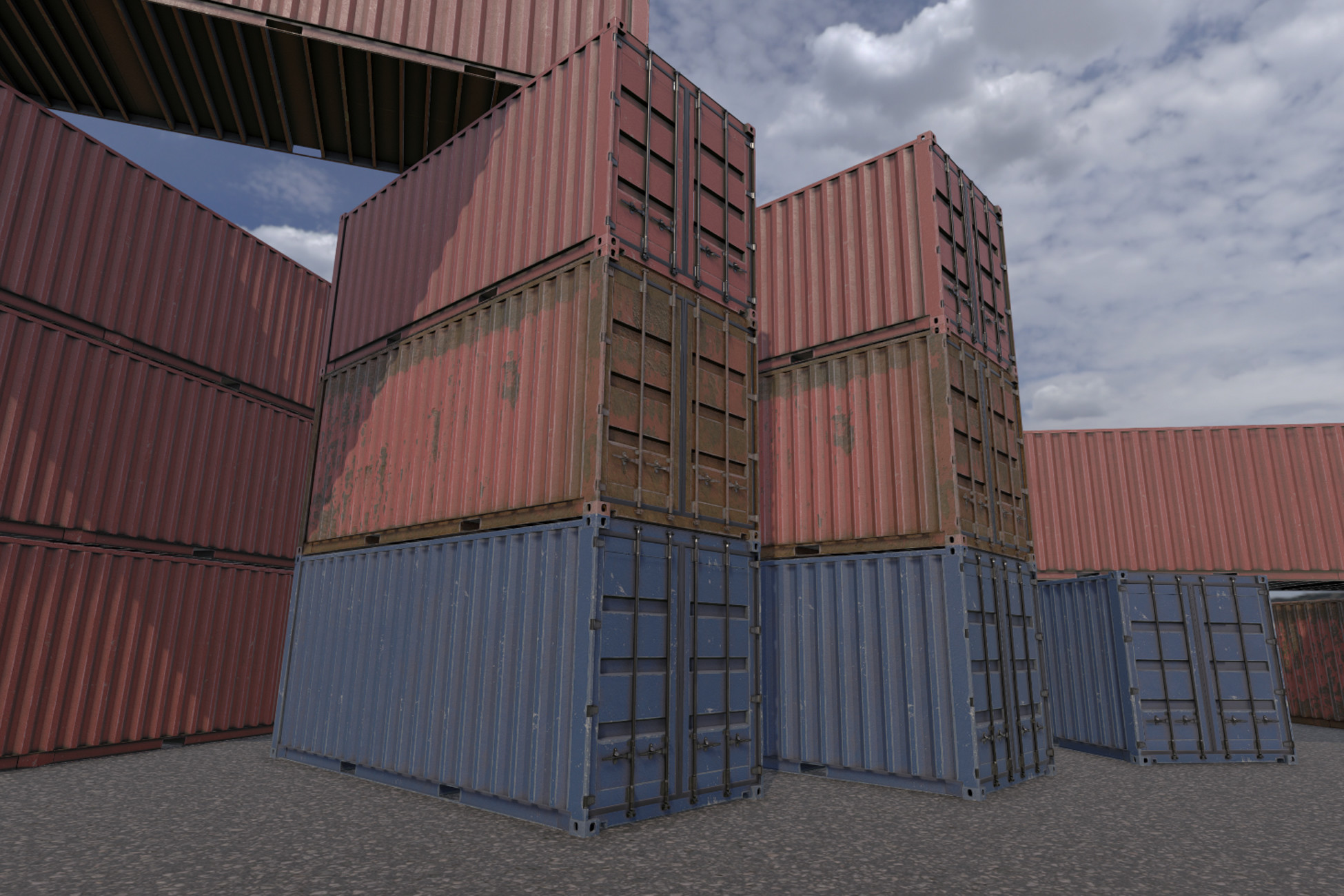 Industrial Shipping Container | 3D 산업도구 | Unity Asset Store