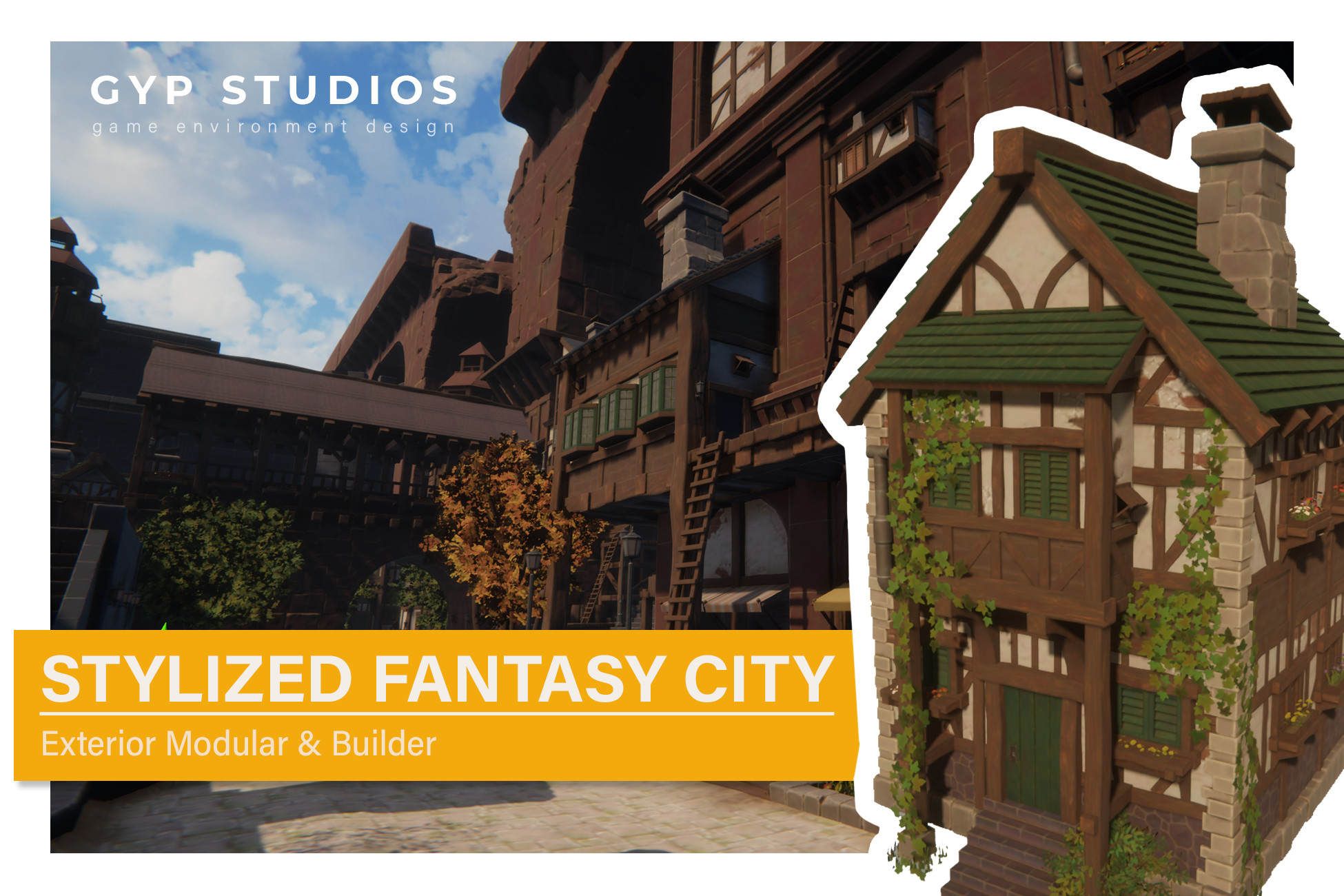 Stylized Fantasy City - Exterior Modular | 3D 판타지 | Unity Asset Store