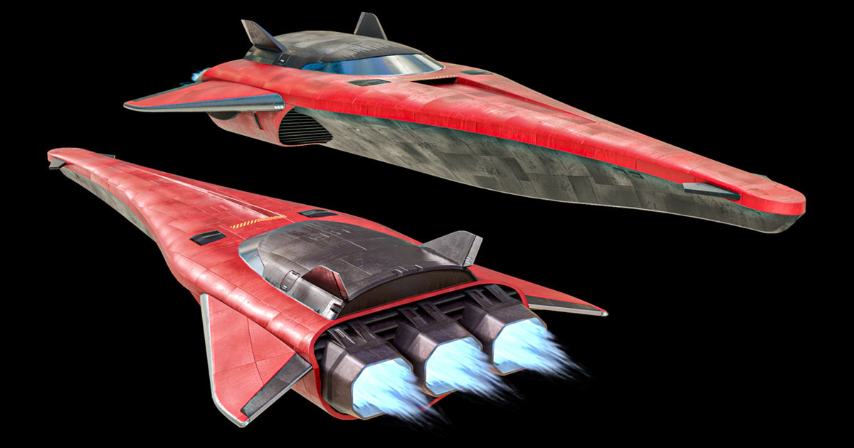 Futuristic Scout Spaceship | 3D Space | Unity Asset Store