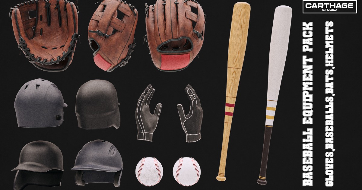 Baseball Equipment Pack | 3D Props | Unity Asset Store