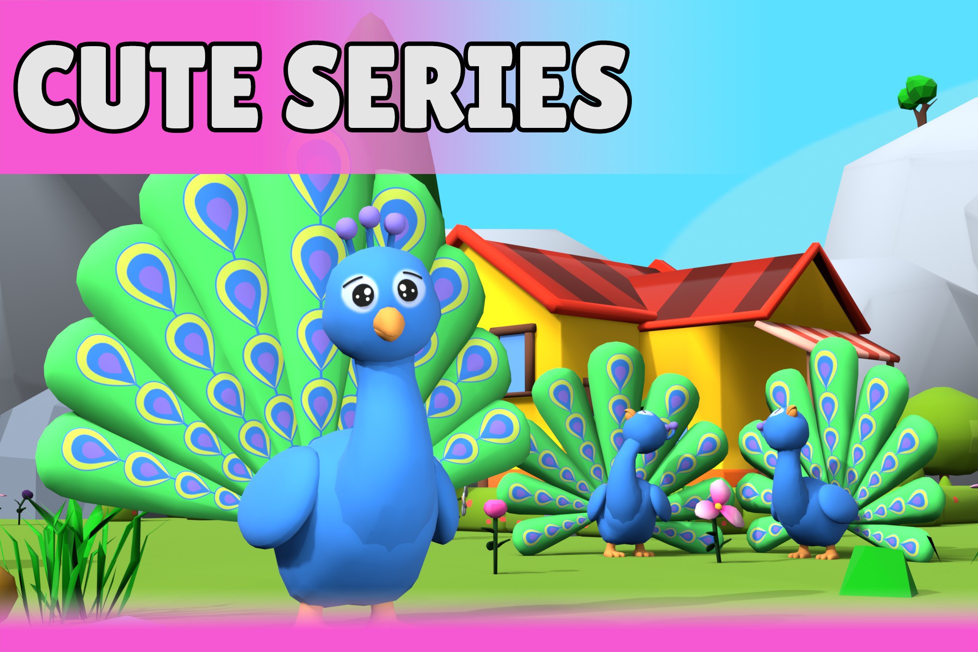 Cute low poly Peafowl | Characters | Unity Asset Store