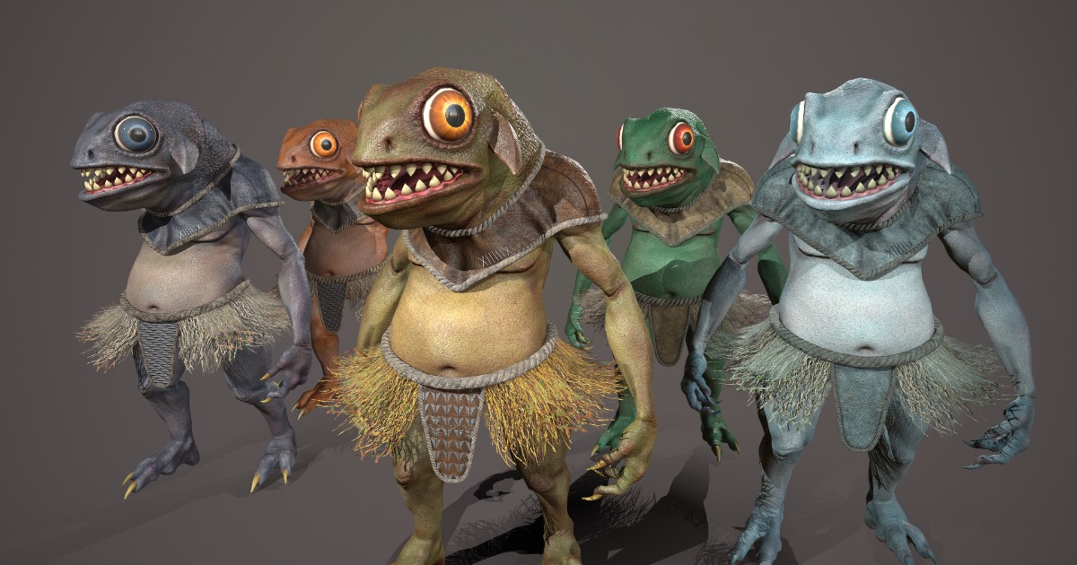 Gecko warrior | 3D Characters | Unity Asset Store