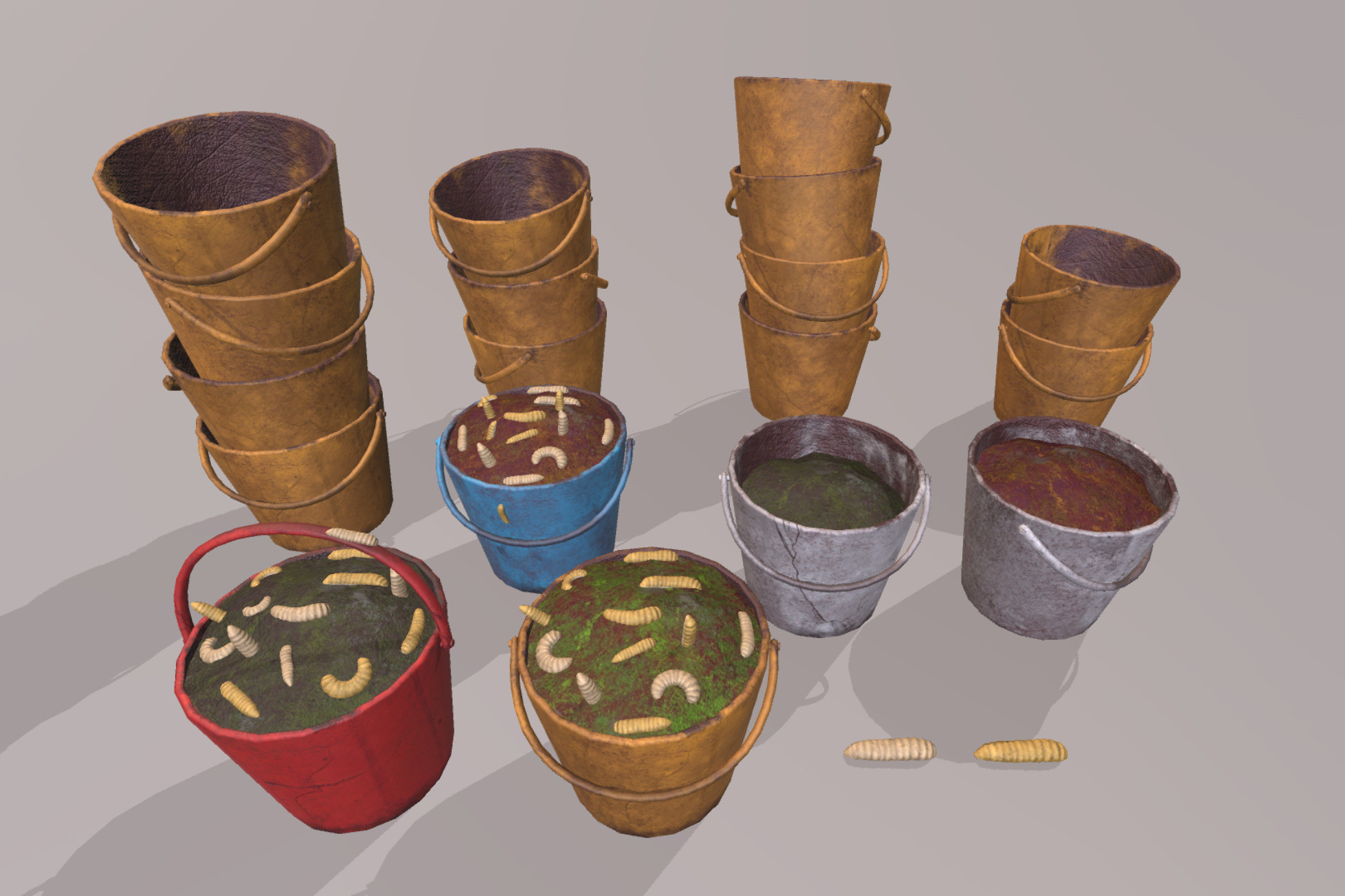 Dirty Bucket(low-poly) | 3D Props | Unity Asset Store