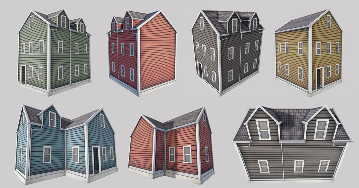 Boston Buildings Collection 02 | 3D Exterior | Unity Asset Store