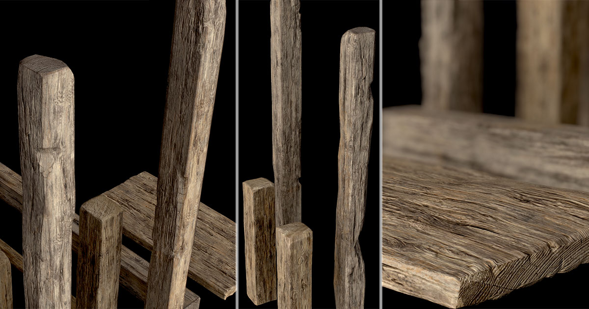 Wooden Planks and Beams 13 items | 3D Props | Unity Asset Store