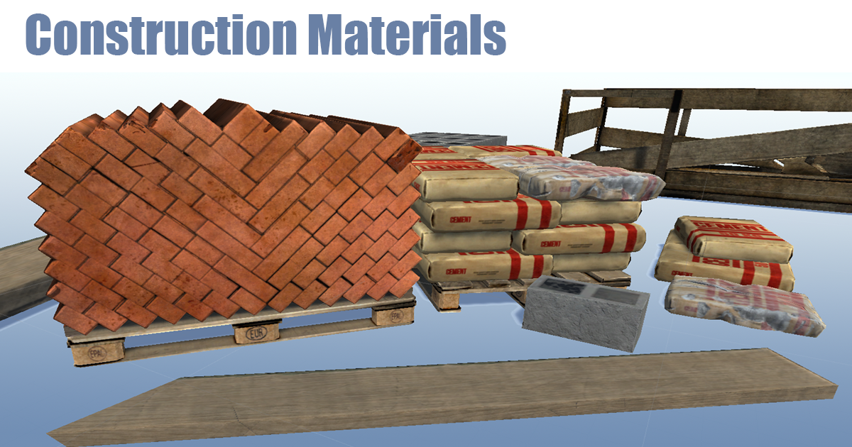Building materials | 3D Industrial | Unity Asset Store