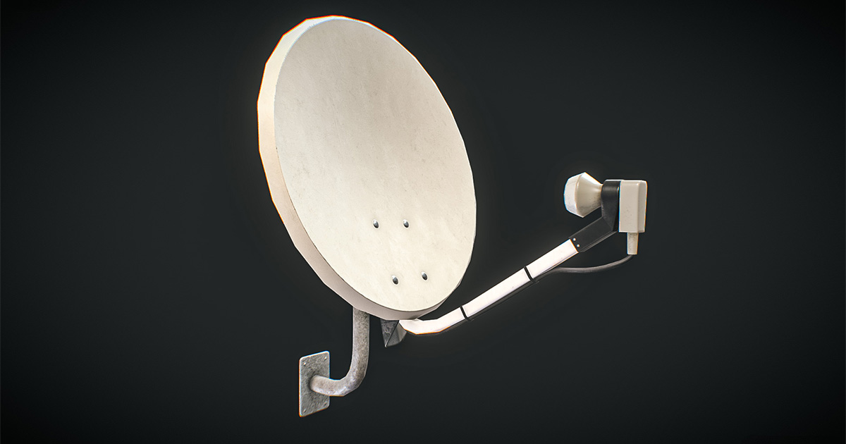 Parabolic Satellite Dish 3D Model | 3D Props | Unity Asset Store