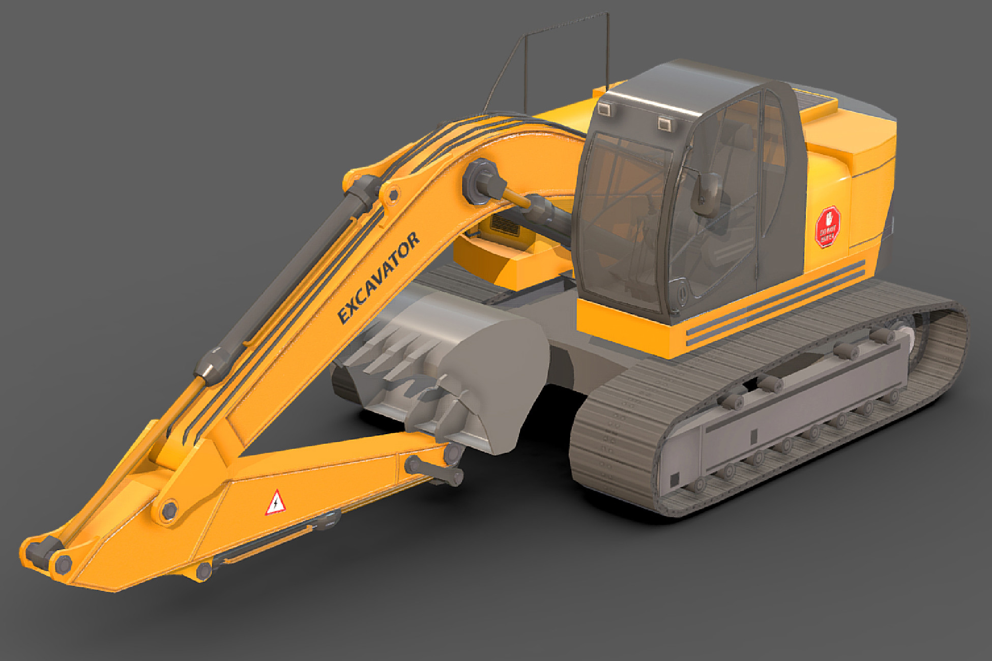 Excavator Truck Low-Poly | 3D Land | Unity Asset Store