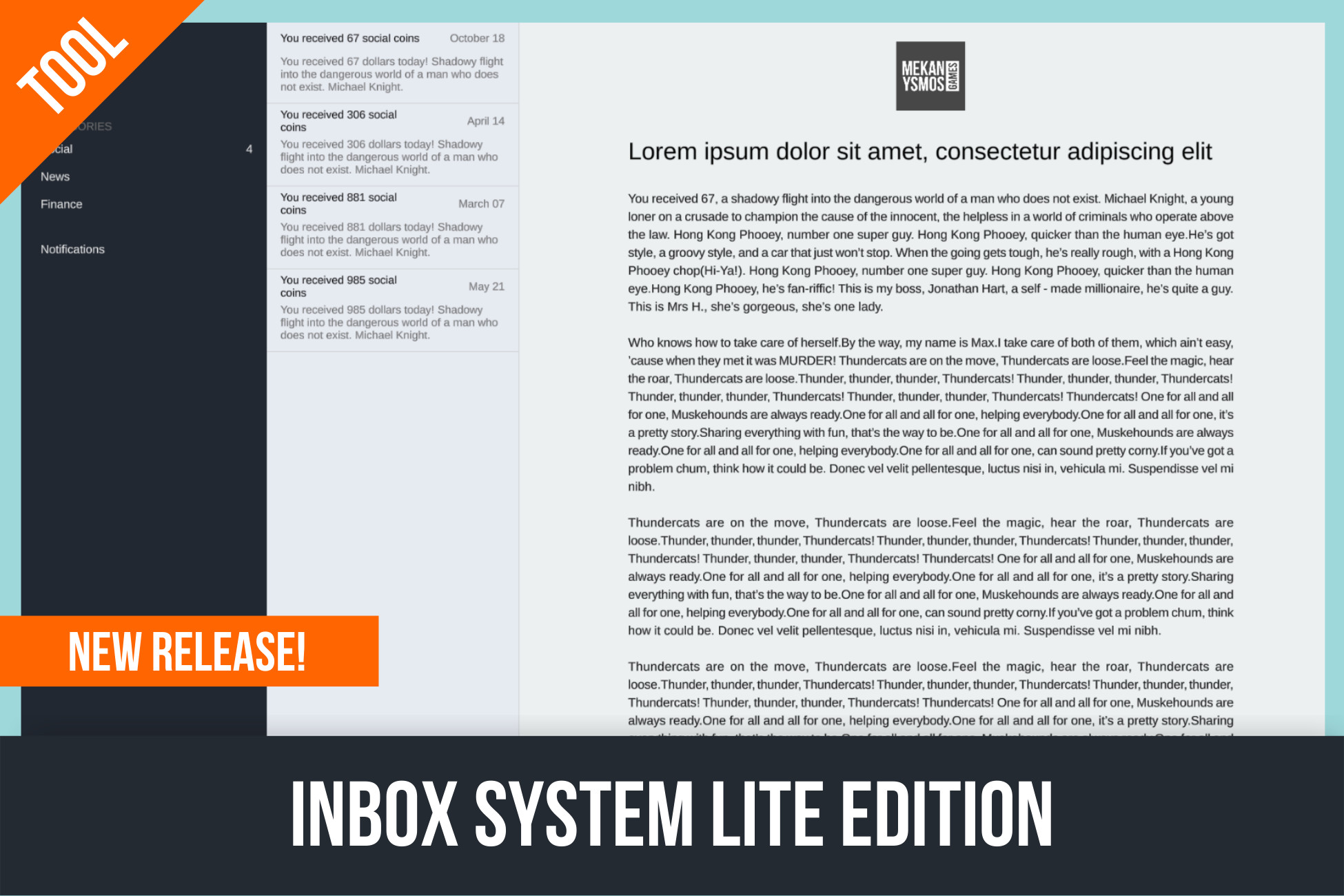 Inbox System Lite Edition | Game Toolkits | Unity Asset Store
