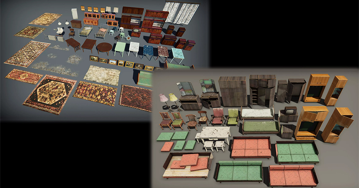 Interior Props - Bundle | 3D Interior | Unity Asset Store