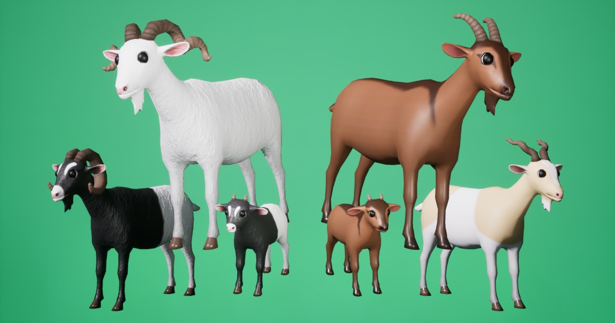 SI - Animated Goat and Kid | Characters | Unity Asset Store