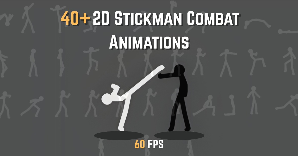 2D Stickman Action Combat Platformer Animation Pack - 40+ Animations ...