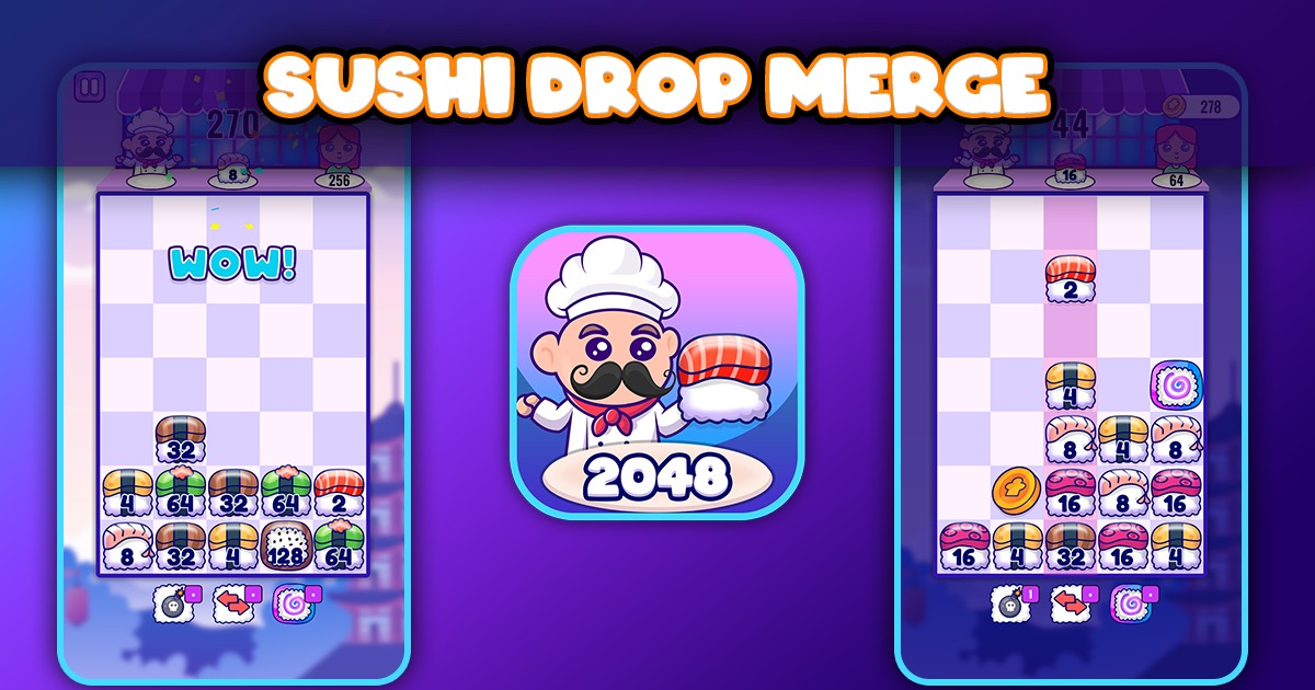 Sushi Drop Merge – Ready-to-Publish Merge Puzzle Template | Packs ...