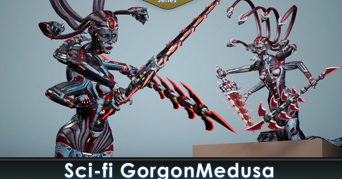 Sci-Fi Gorgon Medusa | 3D Characters | Unity Asset Store