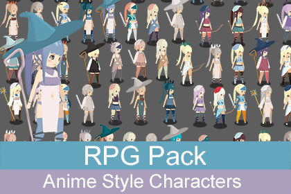 Anime Style Characters – RPG Pack | Game Content Shopper – Unity Asset ...
