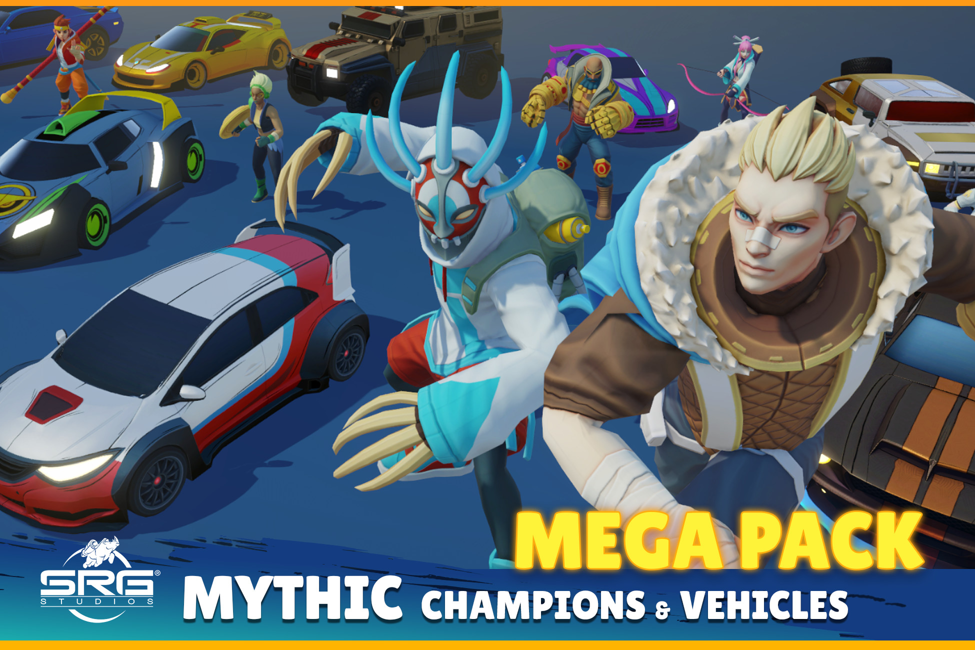 Mythic Champions & Vehicles - 3D Stylized Mega Pack | 3D Characters ...