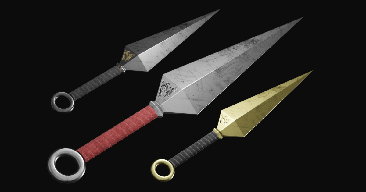 Ninja Dragon Kunai | 3D 武器 | Unity Asset Store