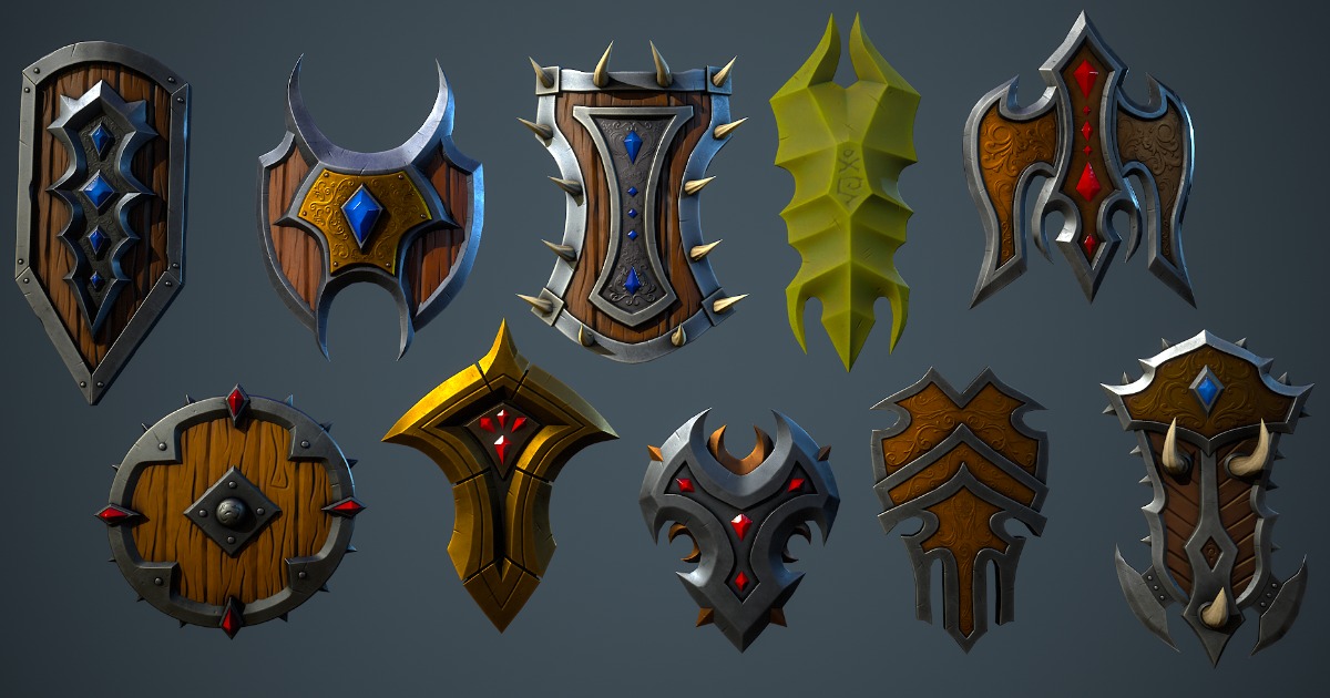 Stylized Fantasy Weapons - Shields | 3D Weapons | Unity Asset Store