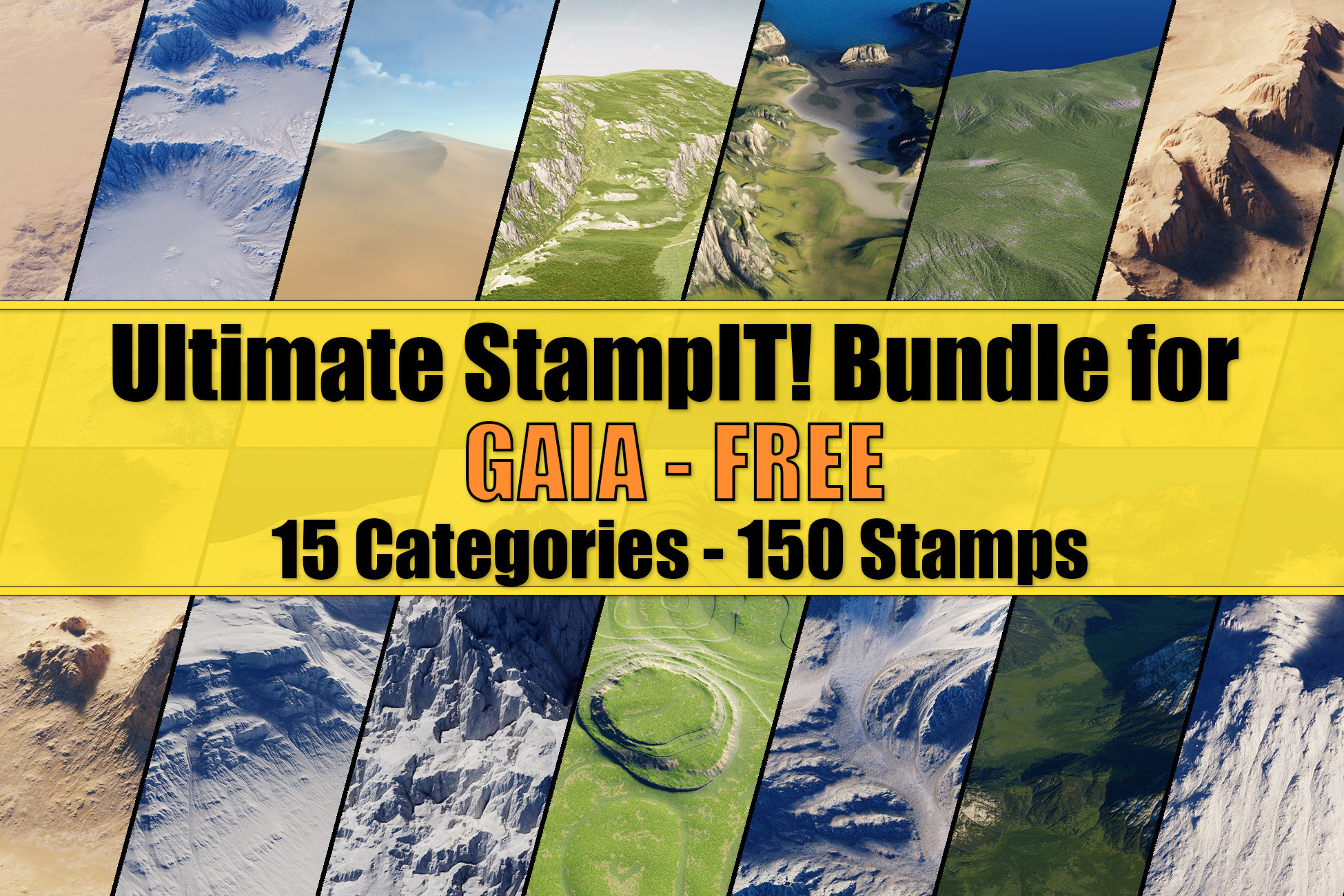 Ultimate StampIT! Bundle for GAIA - FREE | 3D Landscapes | Unity Asset Store