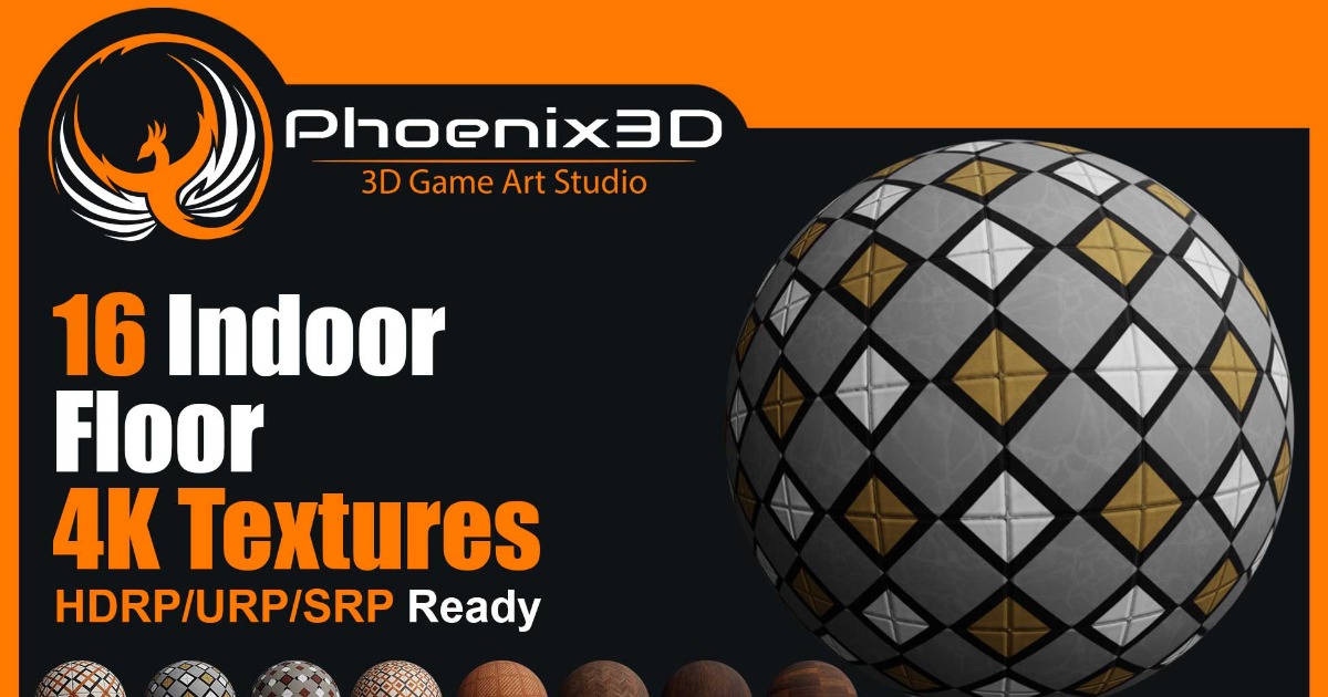 P3D: Indoor Floor Tile Textures Pack 1 | 2D Floors | Unity Asset Store