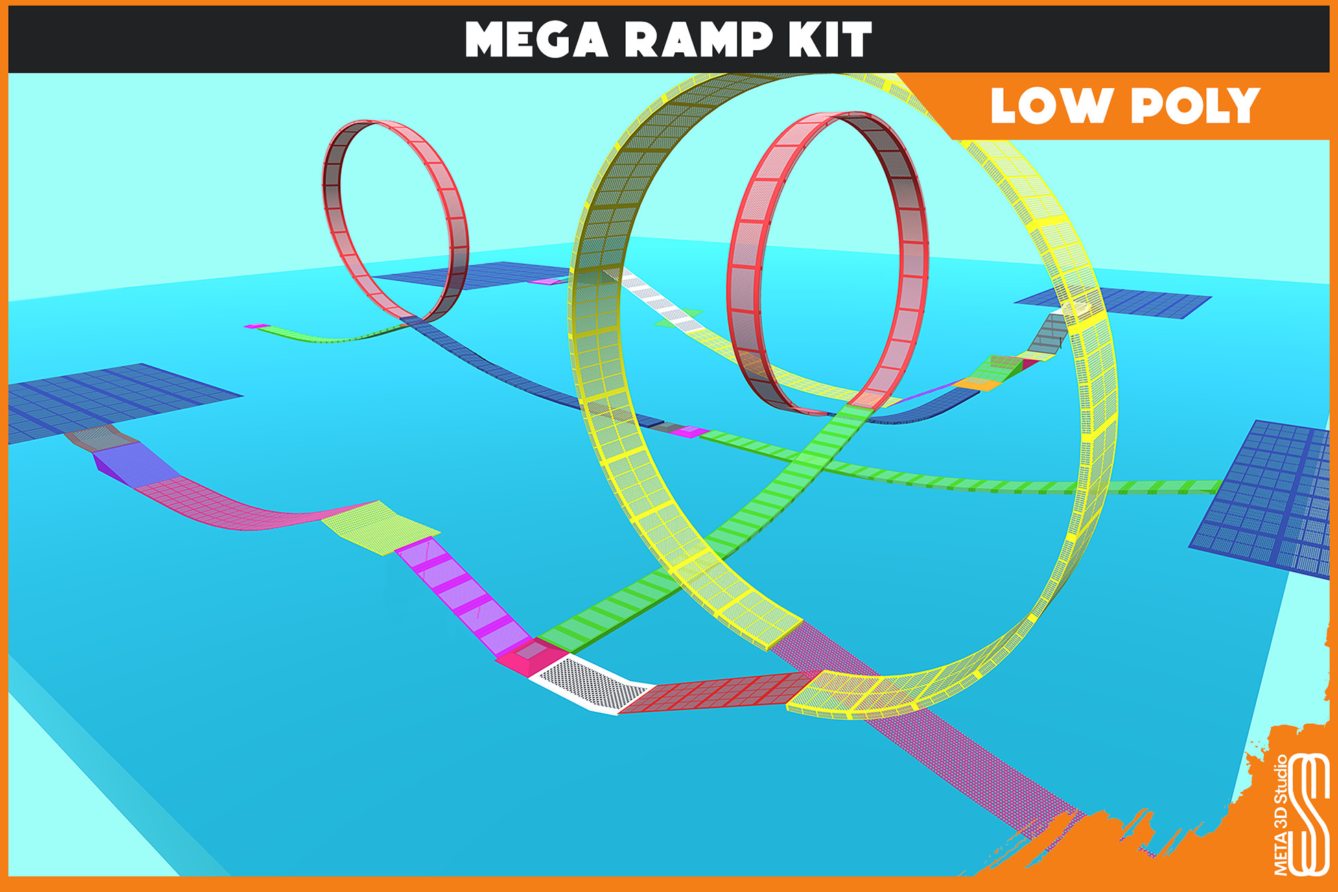 Stunt Game Kit -Race Game Kit - Ramps | 3D Roadways | Unity Asset Store
