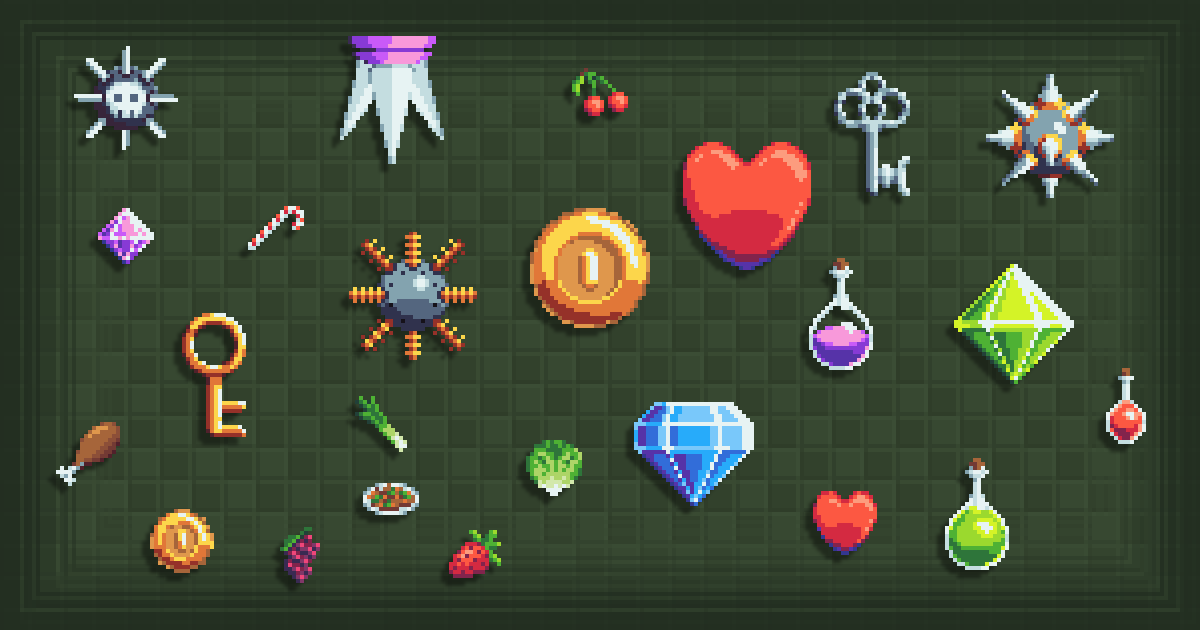 Super Pixel Objects & Items 1 | 2D Environments | Unity Asset Store