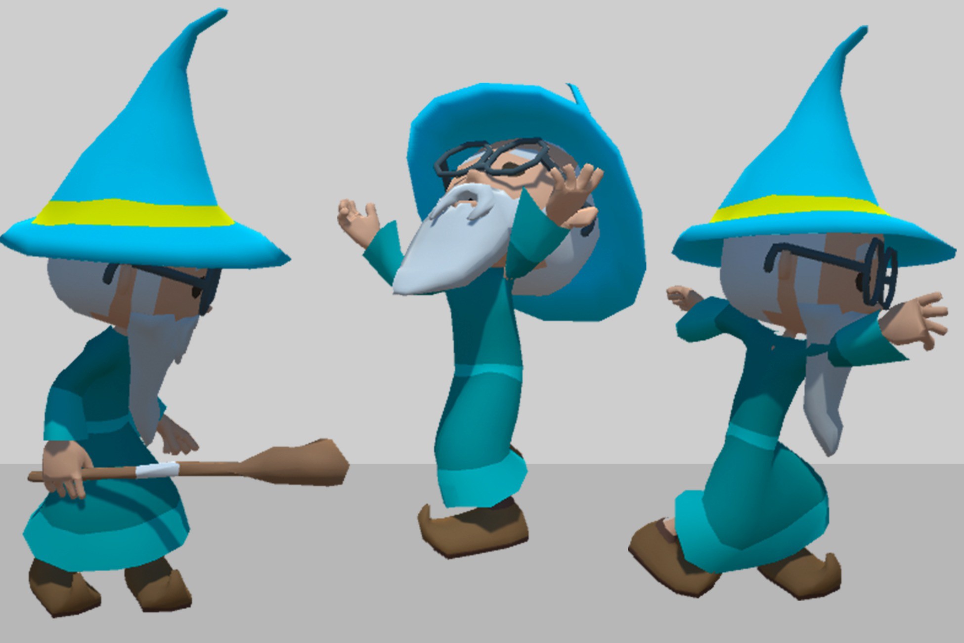 3D Character #016 - Wizard Man - Animated - Low Poly - FBX | 3D ...