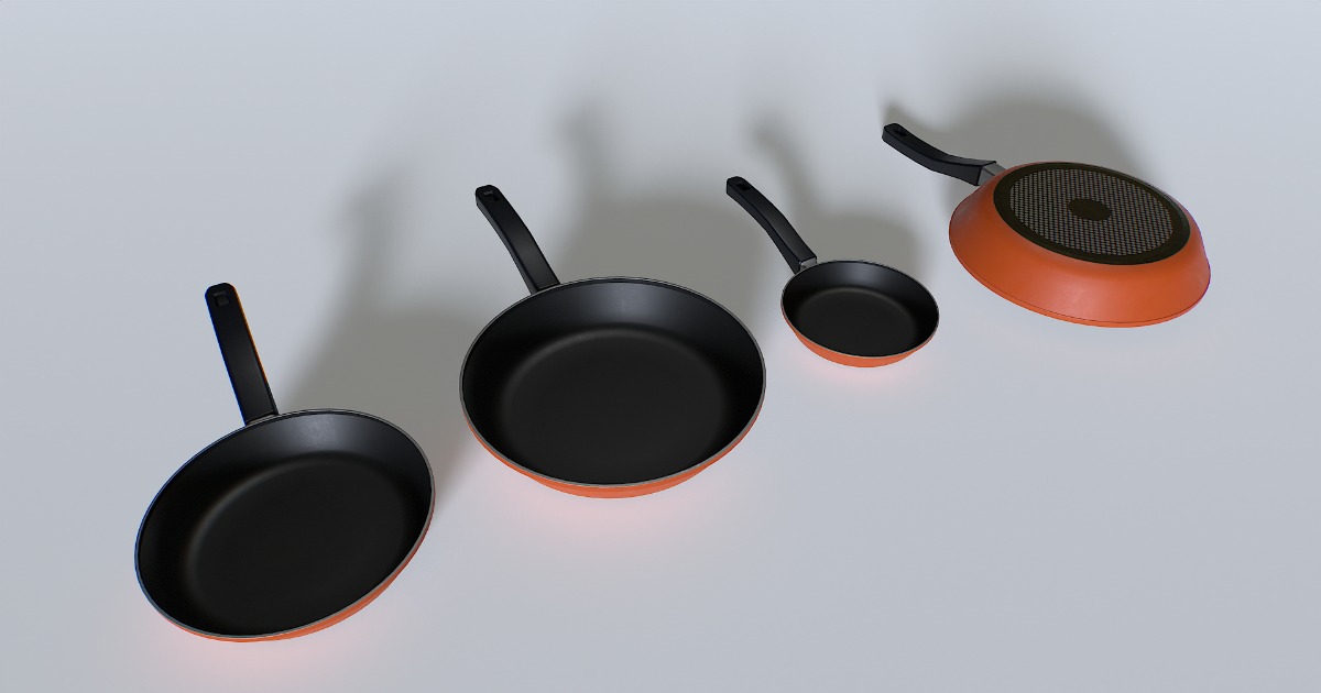 Frying pans set 2 | 3D Props | Unity Asset Store