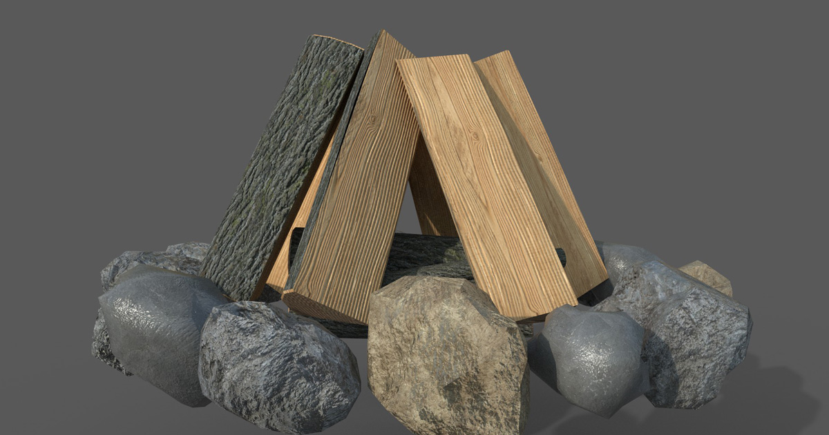 Campfire Ring Wood and Rocks Pack | 3D 외부소품 | Unity Asset Store