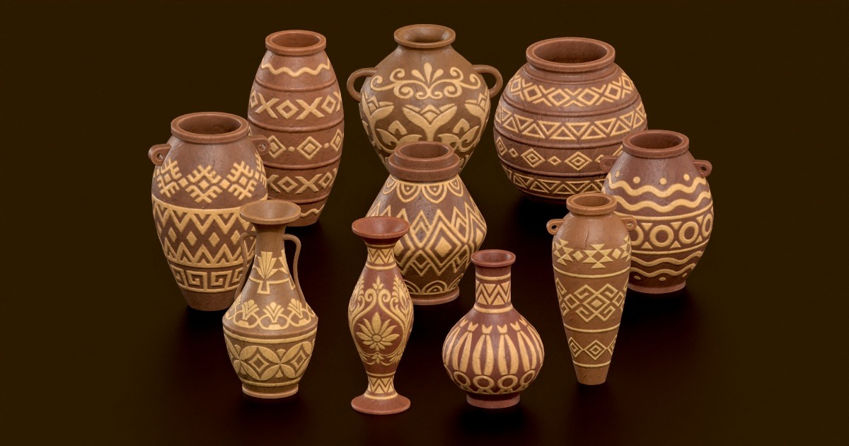 Egyptian Vases Pack | 3D Props | Unity Asset Store
