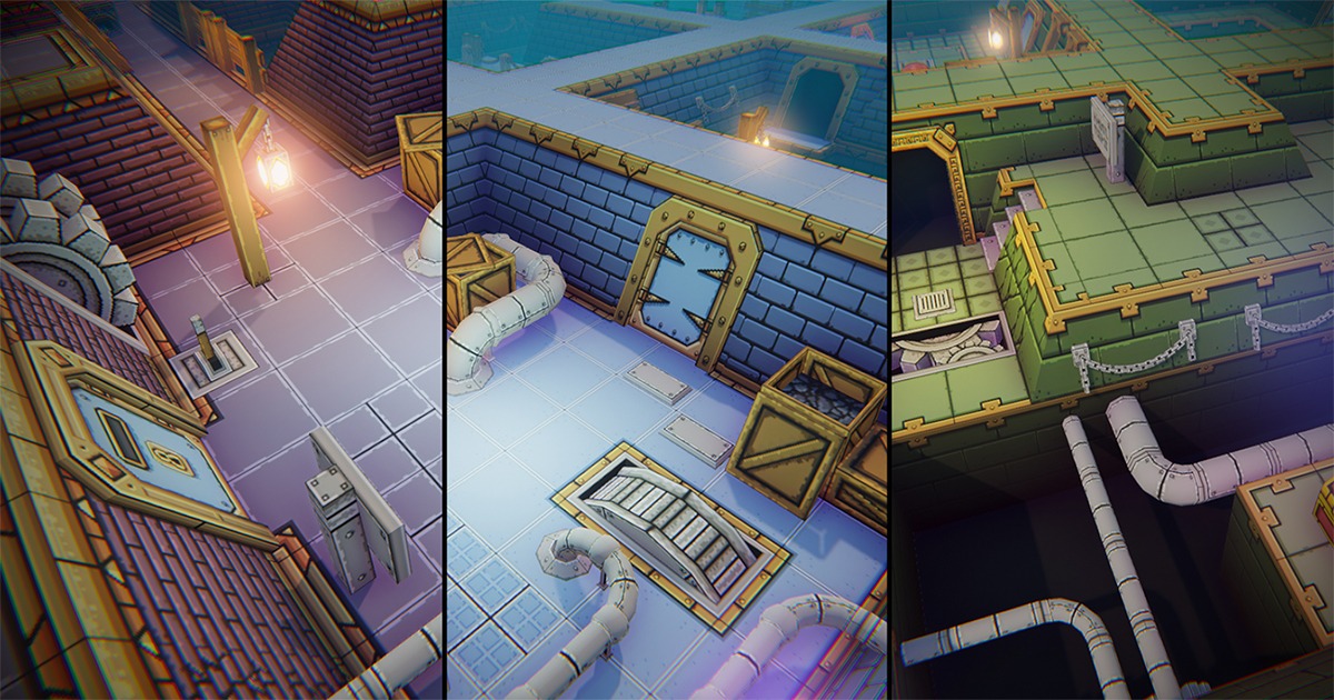 Steampunk Clocktower Environment Kit - Lowpoly Modular Assets [Indie ...