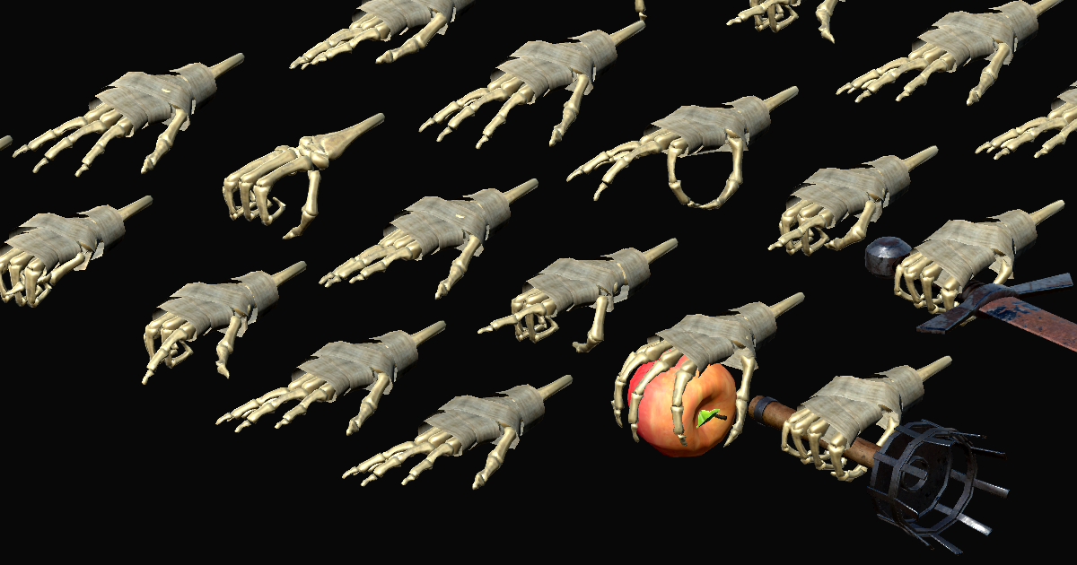 Bony Hands - animated for VR | 3D Characters | Unity Asset Store