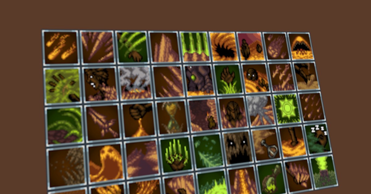 Unique Fantasy Earth Magic Icons [32x32] | 2D Icons | Unity Asset Store