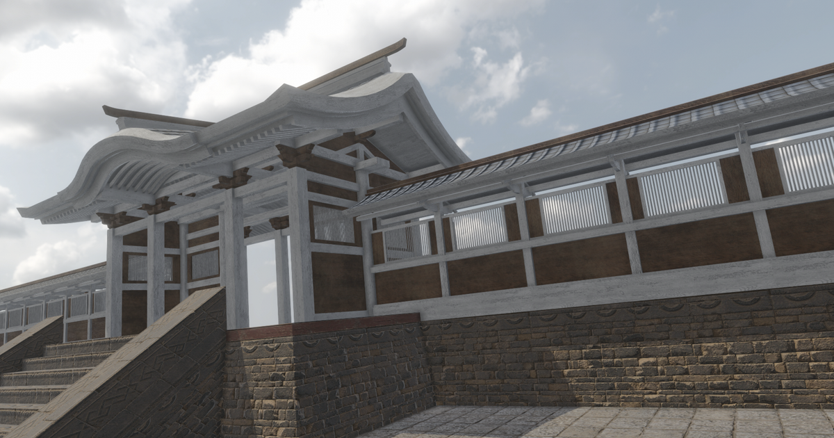 Modular Asian Walls | 3D 역사적 건조물 | Unity Asset Store
