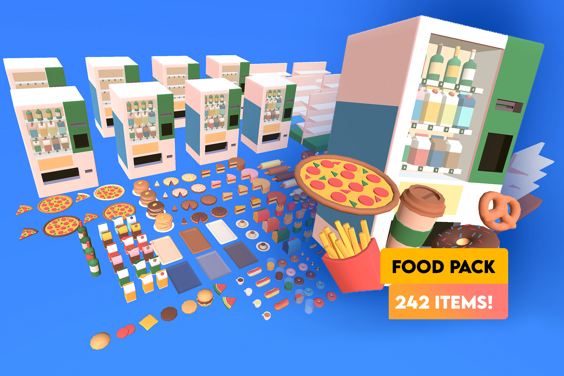 242 Food Pack! | 3D Props | Unity Asset Store