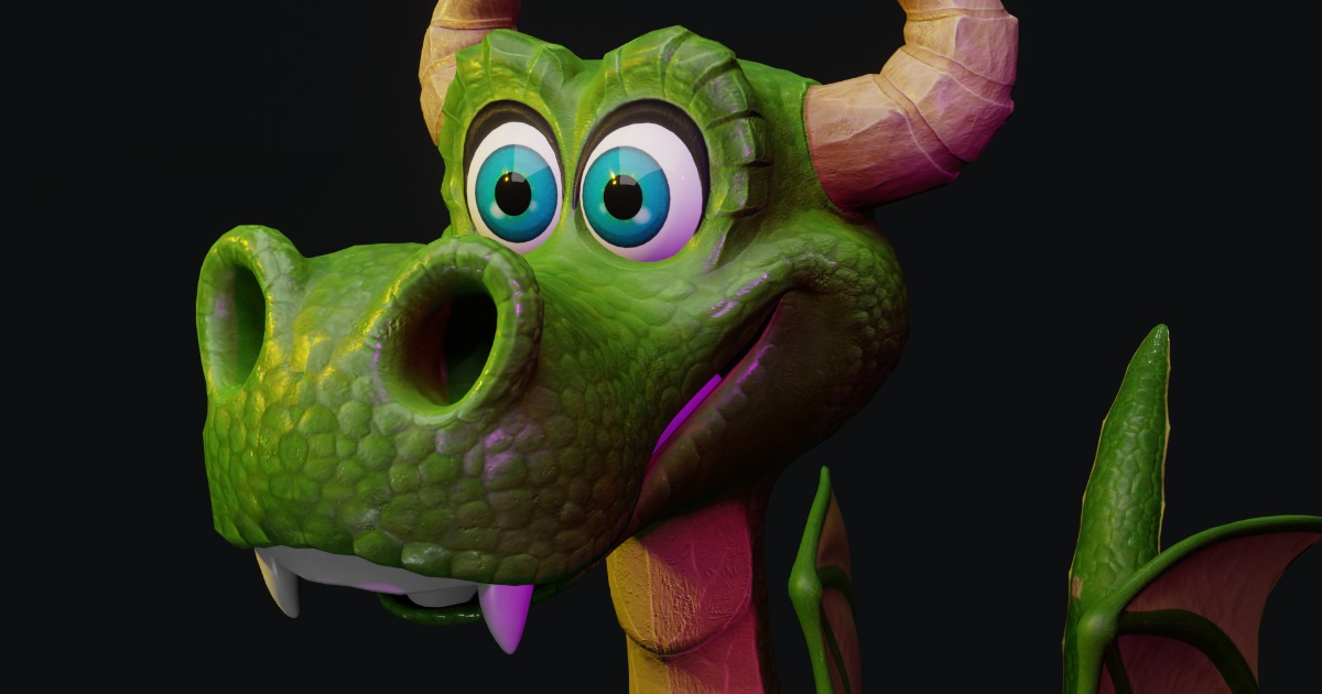 Little Cartoon Dragon | 3D Creatures | Unity Asset Store