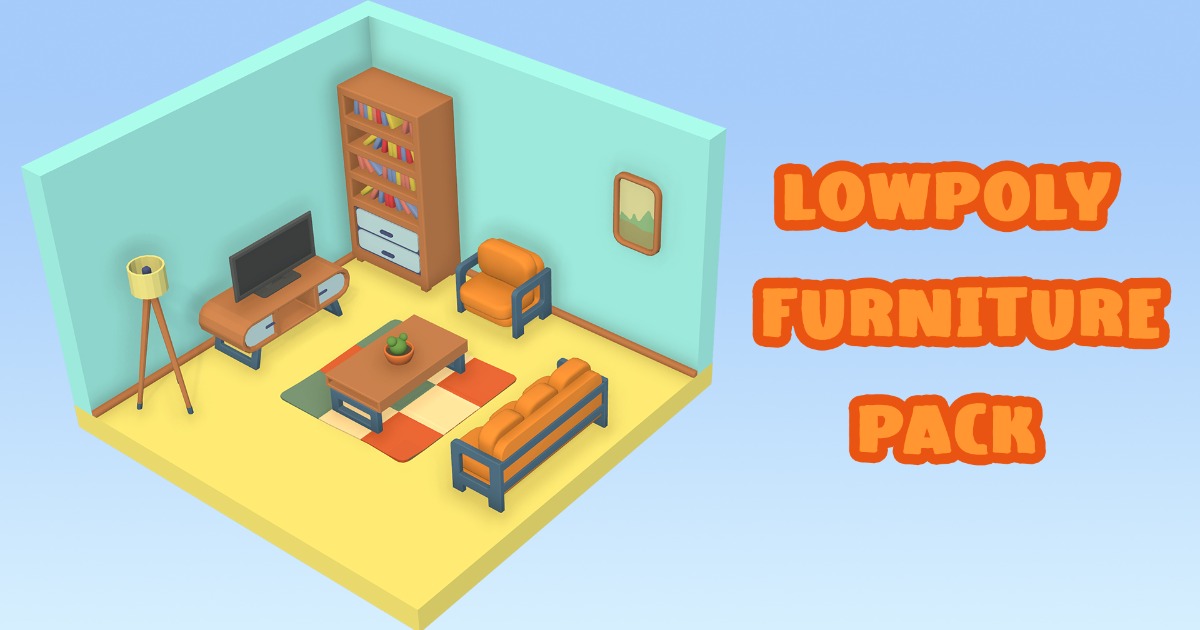 Low Poly Smooth House Interior | 3D Furniture | Unity Asset Store