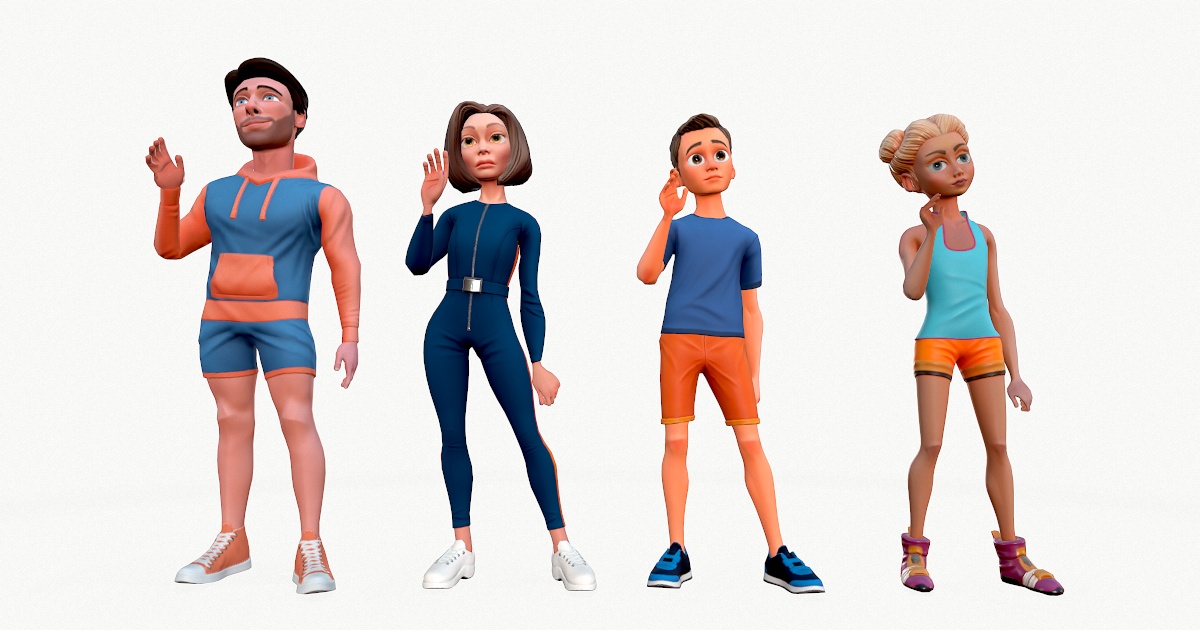 Stylized Sporty Humans Pack | 3D Humanoids | Unity Asset Store
