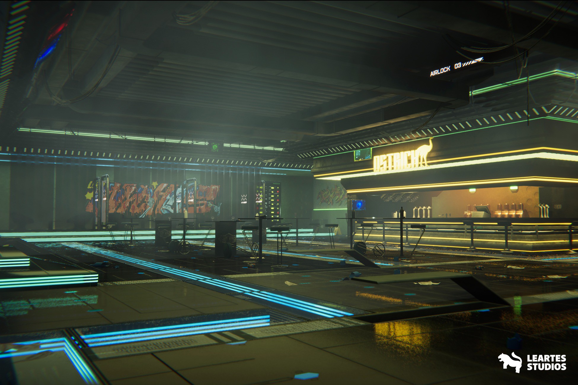 Cyberpunk Night Club Environment | 3D Sci-Fi | Unity Asset Store