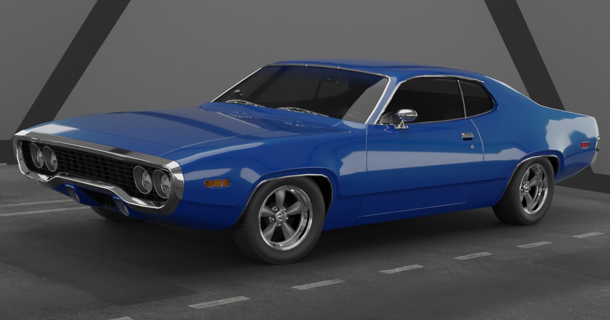 1970s Muscle Car #9 Variant | 3D Land | Unity Asset Store
