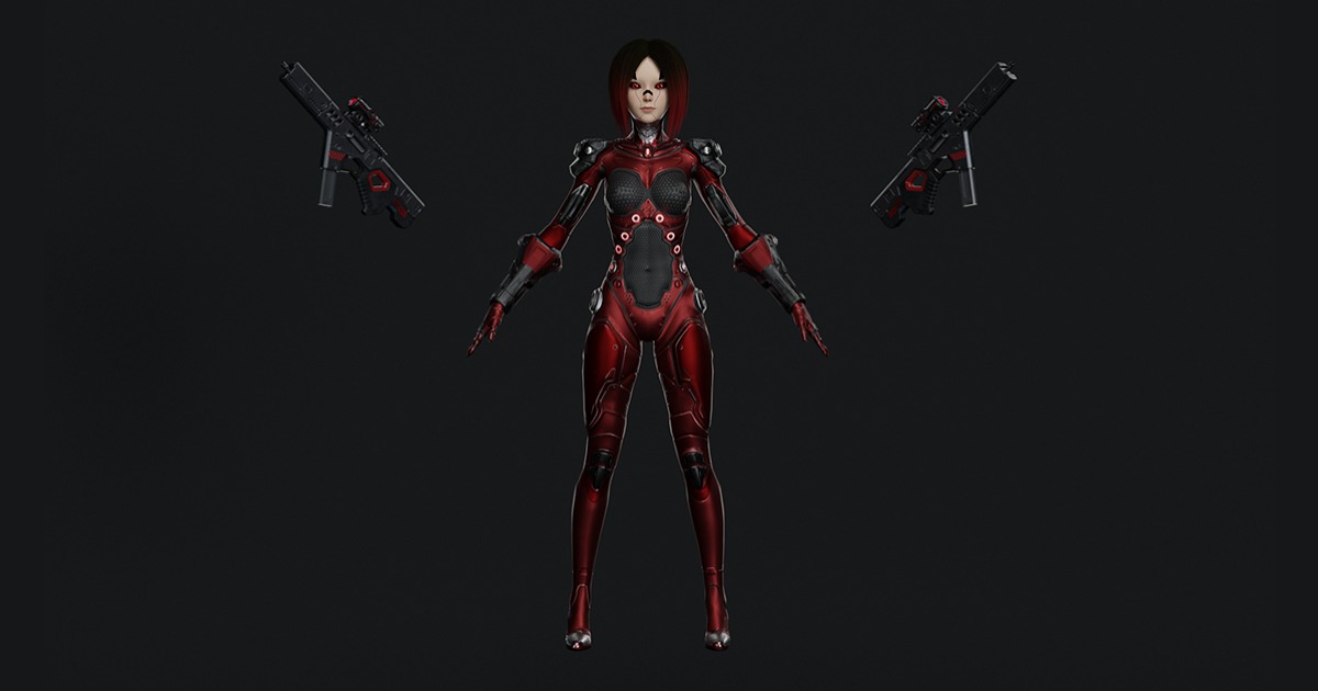 Sci-Fi Girl Game Ready Model | Characters | Unity Asset Store