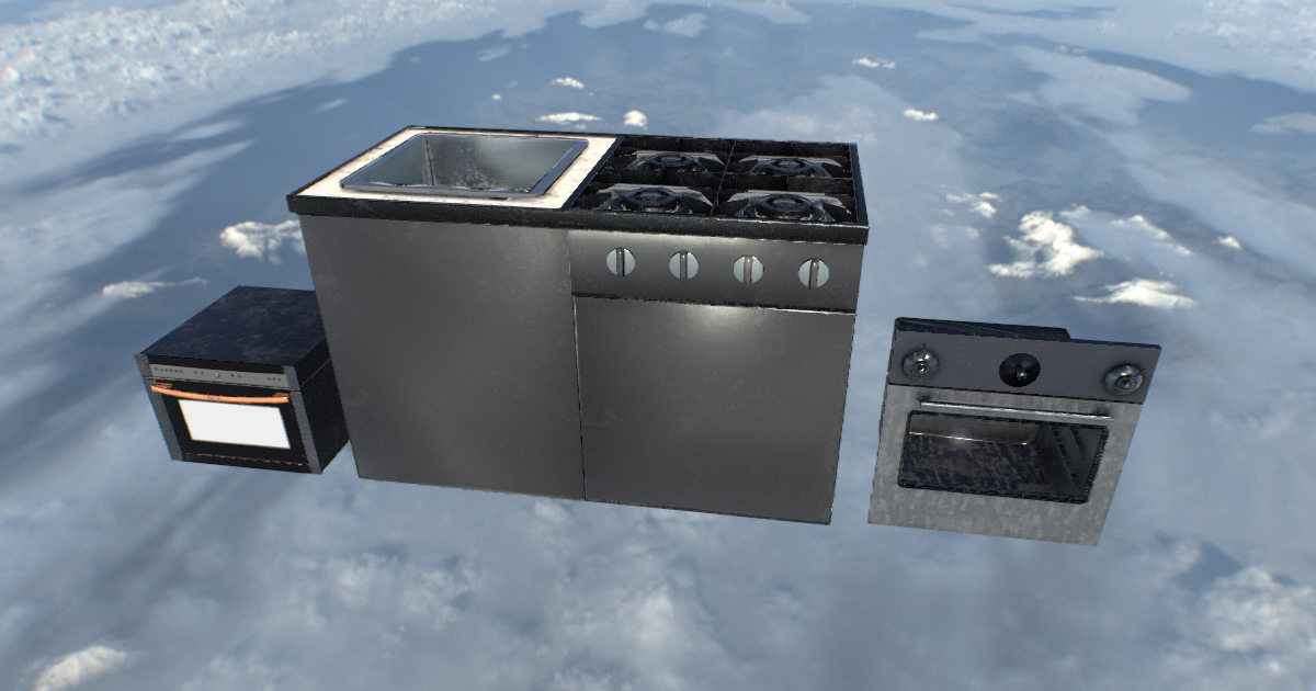Kitchen Equipment Set | 3D Interior | Unity Asset Store