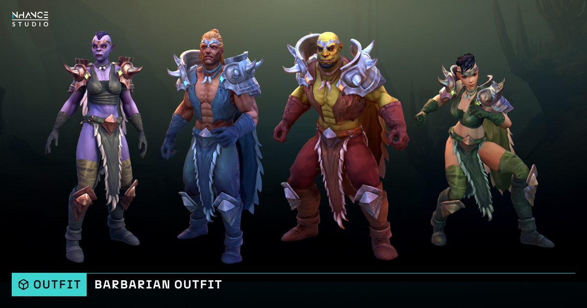 Stylized Barbarian Outfit | 3D Characters | Unity Asset Store