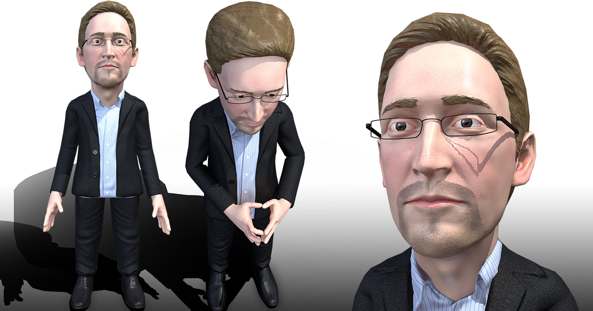 Edward Snowden caricature | Characters | Unity Asset Store