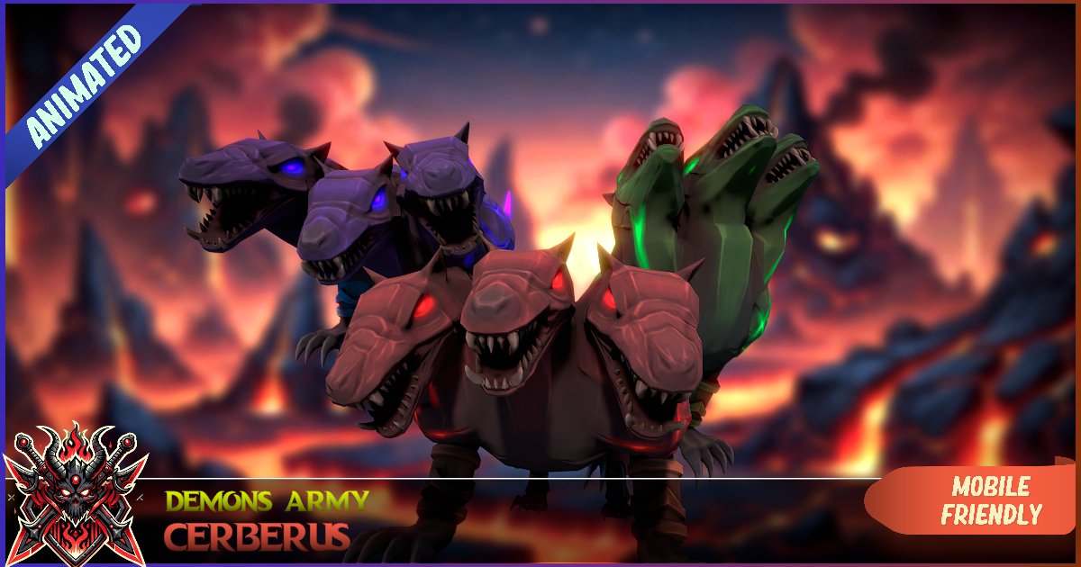 Demons army - Cerberus | 3D Creatures | Unity Asset Store